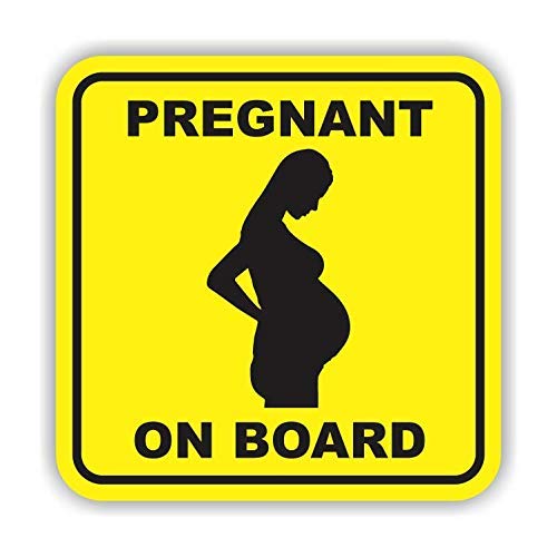 Pregnant On Board Vinyl Decal Bumper Sticker Baby On Board Sticker Car ...