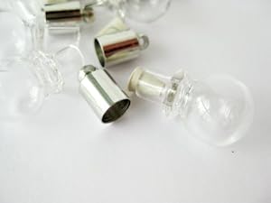 Amazon.com: 5 Round Glass Vials - Bottles - With stoppers and loop cap