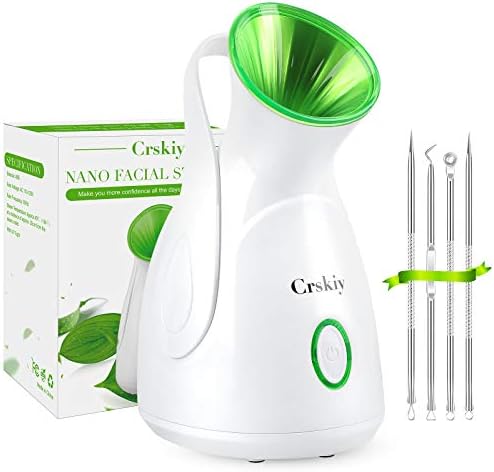 Facial Steamer, Crskiy Nano Ionic Face Steamer for Women, Portable Warm ...