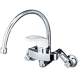 Amazon | KVK (ｹｰﾌﾞｲｹｰ) シングルレバー式混合栓(取付穴兼用型) PT56UG | キッチン用水栓