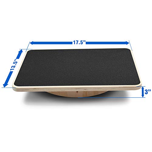 Yes4All Professional Rocker Wooden Balance Board | 17.5” Rocker Board ...