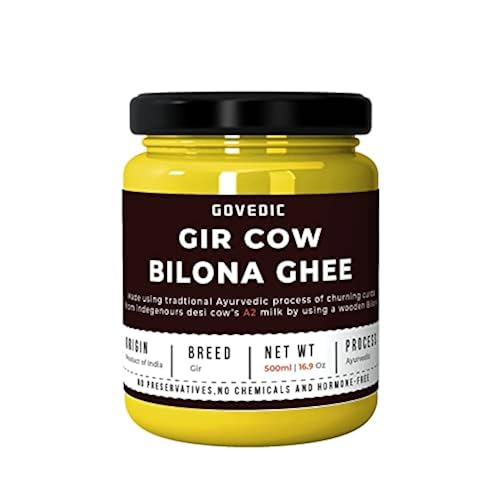 Govedic Bilona A2 Cow Ghee (500 ml | 16.9 oz) | Made from organic grass ...
