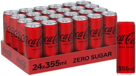 Coca-Cola Zero Calories, Carbonated Soft Drink, Can 355ml, pack of 24 ...