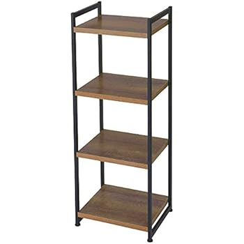 Amazon.com: Low Profile Shelving Unit with 5 Shelves Wood and Metal ...