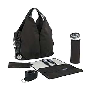 Amazon.com : Lassig Green Label Neckline Diaper Bag Black : Diaper Tote ...