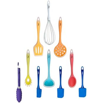 Amazon.com: Core Kitchen - 10 Piece Silicone Utensil Set in Assorted ...