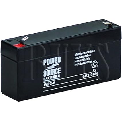 Amazon.com: WP3-6 Sealed AGM 6v 3ah Power Source Battery replaces PS ...