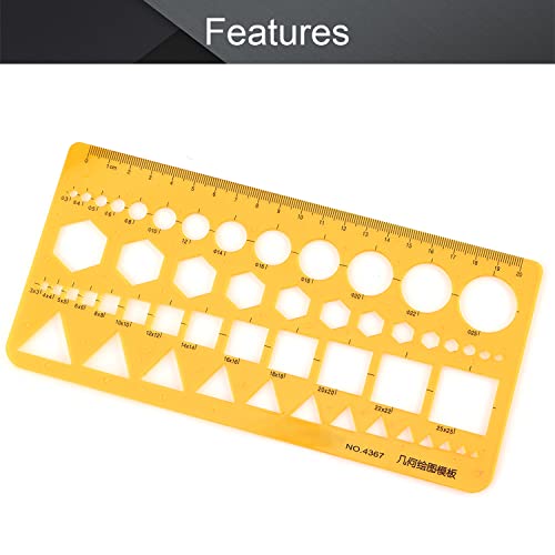 Utoolmart Plastic Measuring Templates, Building Template, Geometric ...
