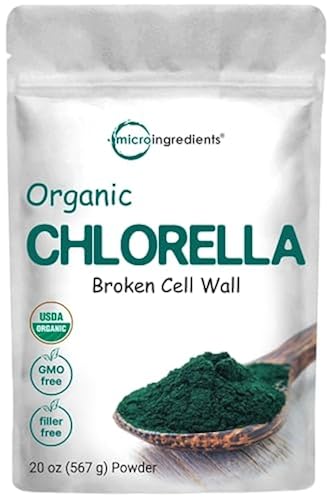 Micro Ingredients Organic Chlorella Powder, 20 Ounces | Broken Cell ...