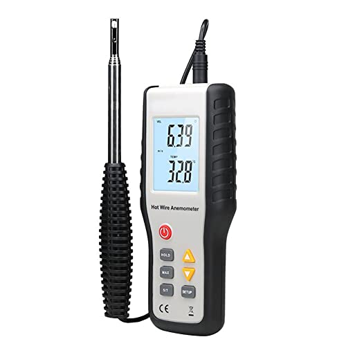 Duct Hot Wire Anemometer, Thermal Anemometer With Backlight LCD Display ...