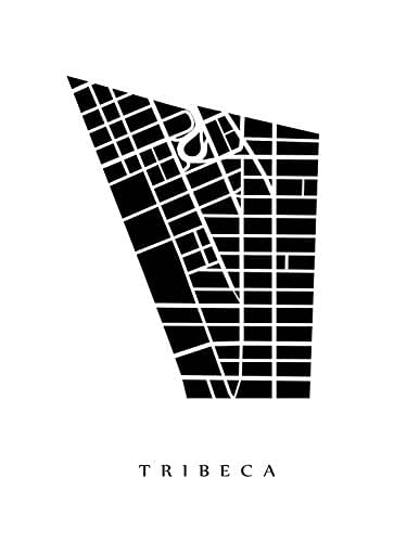 Amazon.com: Tribeca Neighborhood Map - Manhattan, New York City Poster ...