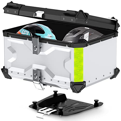 LESANM Motorcycle Top Case, [Heavy Duty] 65L Aluminum Universal ...