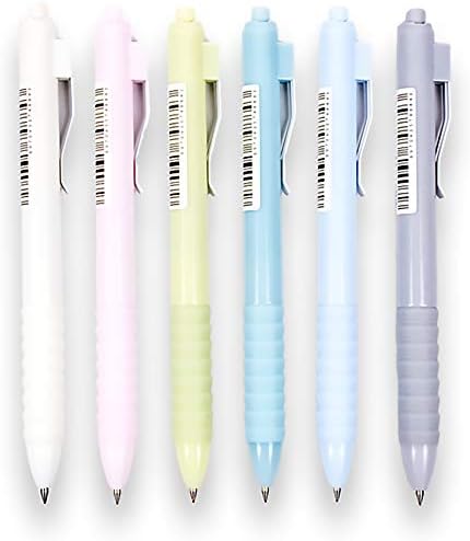 COLNK Retractable Gel Pens, Black Ink, Cute Pens, Pastel Pens Barrel ...