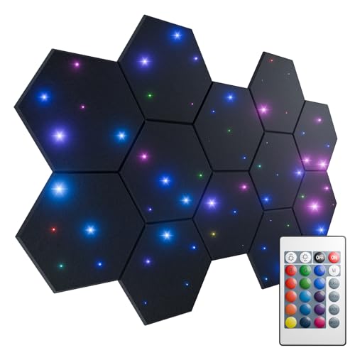 Wolf-Energy 12 Pack Self-adhesive Soundproof Wall Panels 12" X 10" X 0. ...