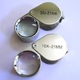 Amazon.com: 2pc Jewelers Eye Loupe Set 10X and 30X Magnifying Glass ...