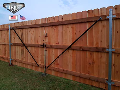 True Latch 8' Telescopic Gate Brace - Wood Privacy Fence Anti Sag Gate ...