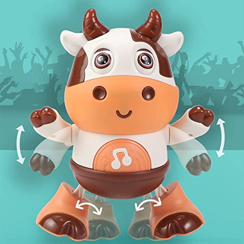 Rercarre Baby Cow Musical Toys,Electric Dancing Walking Baby Cow Toy ...