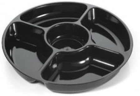 Pack of 3 - Hard Plastic Compartment Trays/Serving Platters for Parties ...