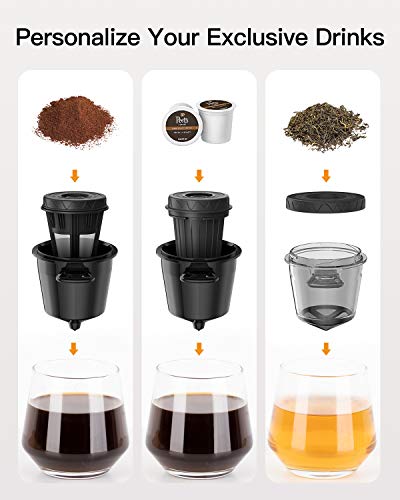 Sboly 6 In 1 Coffee Machine, Single Serve Coffee, Tea, Latte and Cappuccino Maker, Compatible ...