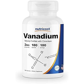 Amazon.com: Nutricost Vanadium + Chromium 2mg 180 Veggie Capsules ...