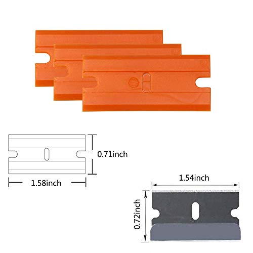 2 Pack Plastic Razor Blades Scraper, Double Edge Scraper Tool and ...