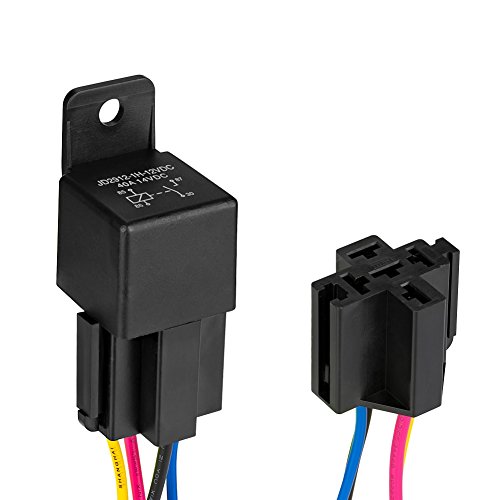 Automotive Relay Harness Set,Jtron 12V 40A 4-Pin SPDT with Interlocking ...