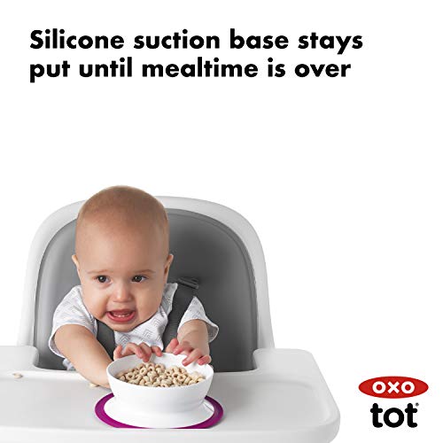 OXO Tot Stick & Stay Suction Divided Plate & Bowl Bundle - Pink | Pricepulse