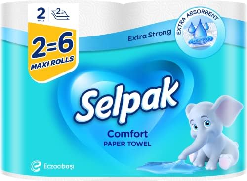 Selpak 2 ply Kitchen Paper Towel 2=6 Maxi Rolls 270 Sheets price in UAE ...