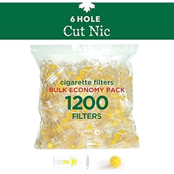 Amazon.com: Cut-Nic 6 Hole Disposable Cigarette Filters - Bulk Economy ...