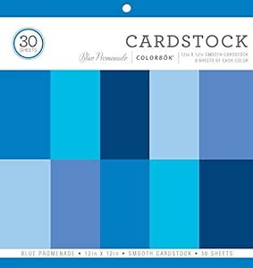 Amazon.com: ColorBok 73467A Smooth Cardstock Paper Pad, 12" x 12", Blue ...