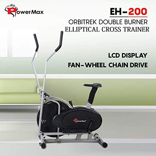 PowerMax Fitness EH-200 Orbitrek Exercise Cycle and Elliptical Cross ...