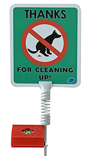 No Poop Dog Signs Poop Bag Dispenser | Stop Dogs from Pooping On Your ...