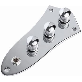 Amazon.com: Fender Jazz Bass Control Plate - 4-Hole - Chrome: Musical ...