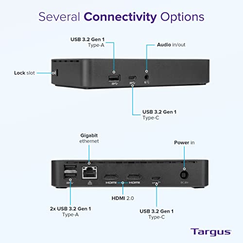 Targus USB C Docking Station Universal DV4K, USB C Laptop Docking ...