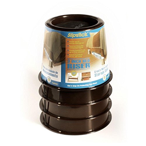 Slipstick CB652 3 Inch Under Bed Storage Bed Risers / Furniture Risers ...