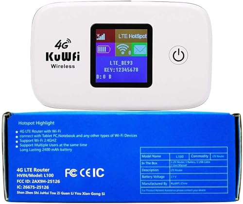 Mobile WiFi Hotspot | KuWFi 4G LTE Unlocked Wi-Fi Hotspot Device ...