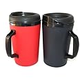 Amazon.com: GAMA Electronics 2 ThermoServ Foam Insulated Coffee Mugs 34 oz (1) Black & (1) Red ...
