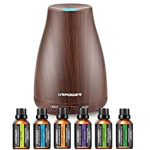 Amazon.com : URPOWER Classical Essential Oil Diffuser with 6 Bottles ...