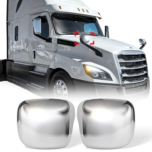 Mua High Soar Chrome Hood Mirror Cover for Freightliner Cascadia 2018 ...
