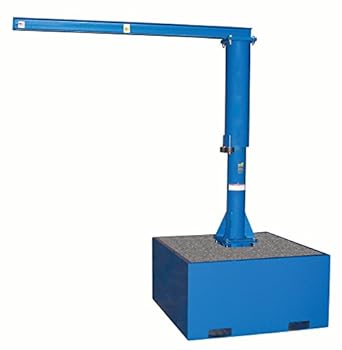 Vestil JIB-CB-100-8-10-BC Steel Portable Jib Crane, Cement Filled ...
