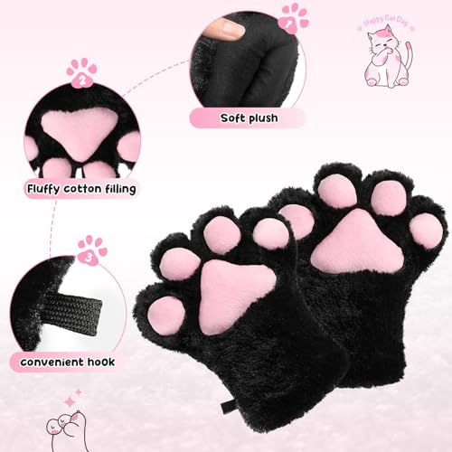 UWANTME Cat Cosplay Costume Cat Ears and Tail with Collar, Cat Paws ...