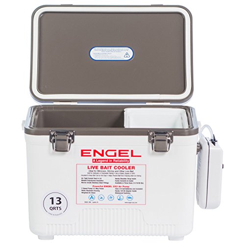 Engel Live Bait Coolers White w/ Net 13 Qt ENGLBC13-N - MasterBasser