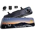 Amazon.com: Pelsee P12 Pro 4K Mirror Dash Cam, 12'' Rear View Mirror ...