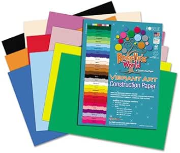 Amazon.com: Roselle Heavyweight Construction Paper, 58 lbs., 12 x 18 ...