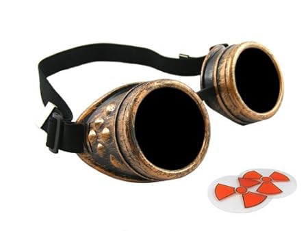 CyberloxShop® Steampunk Antique Copper Cyber Goggles Rave Goth Vintage ...