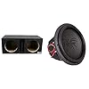 Bbox E10DV Dual 10" Vented Divided Chamber Carpeted Subwoofer Enclosure ...