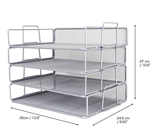 ANNOVA Wire Mesh Paper Sorter 4 Pieces Tier/Desk Multifunctional ...