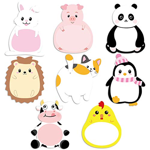 Cute Cartoon Animal Sticky Notes Page Markers Flags in Different Shapes ...