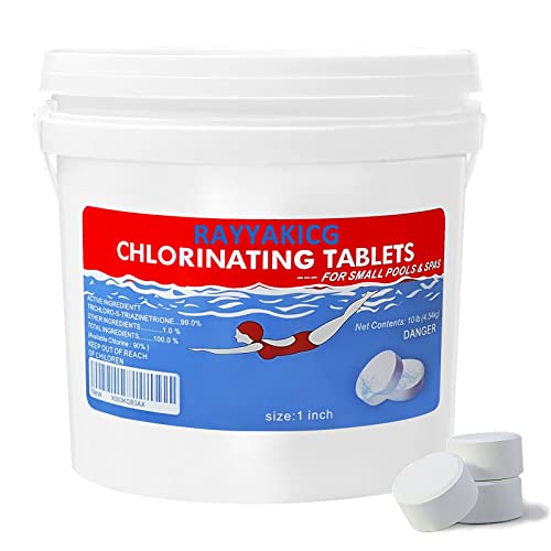 1 INCH 10 LB | RAYYAKICG 1" Chlorinating Tablets 10 Lbs for Small Pools ...
