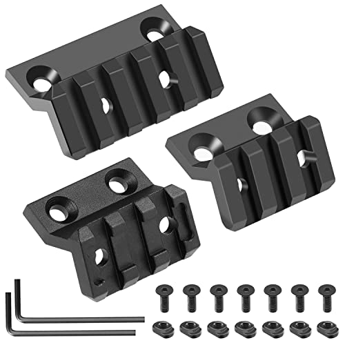 FANGOSS 45 Degree Offset Single Picatinny Rail Mount, 3 Slot / 5 Slot ...